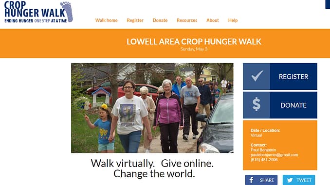 Lowell Area CROP Hunger Walk Goes Virtual for 2020 - Lowell's First Look