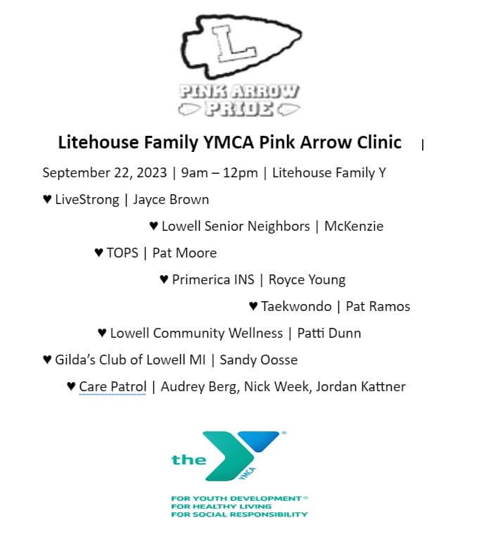 Litehouse Family YMCA Pink Arrow Clinic - Lowell's First Look